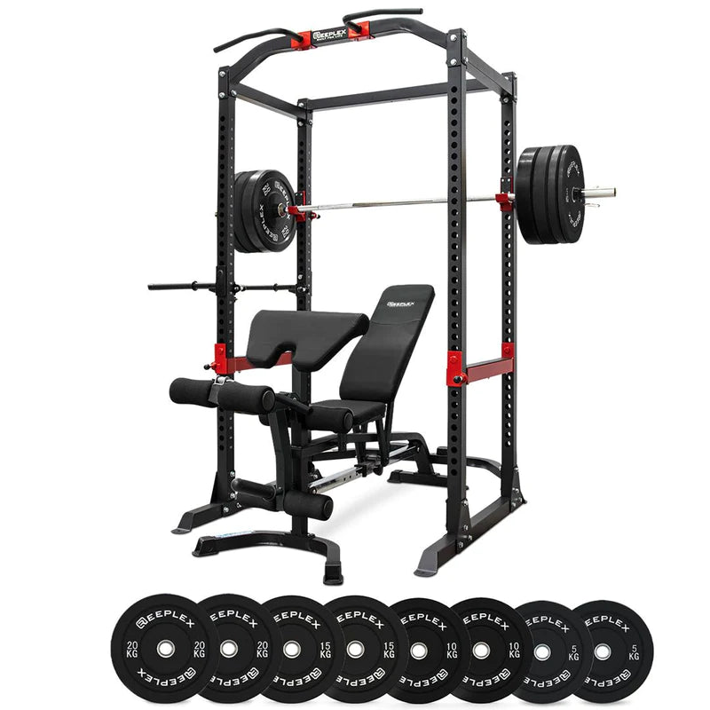 Black Bumper Plate Power Rack Packages - Dynamo Fitness