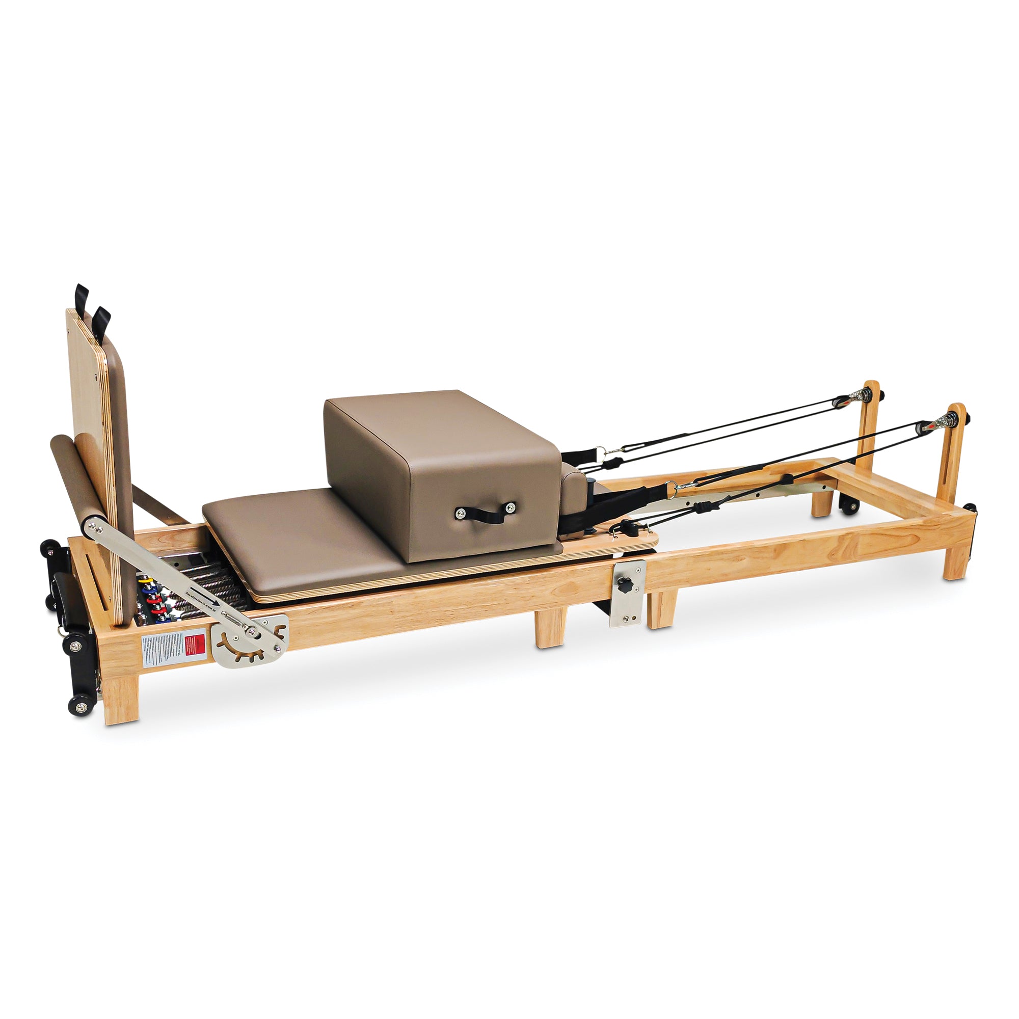 Impact Fitness Foldable Pilates Reformer Oakwood with Accessories