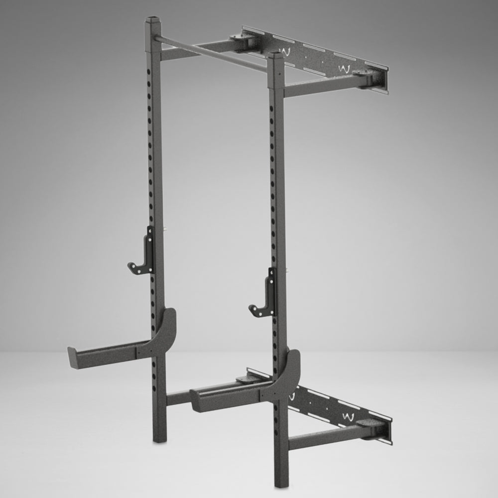 Watson Folding Wall Mounted Half Rack – Space-Saving Home Gym Rack