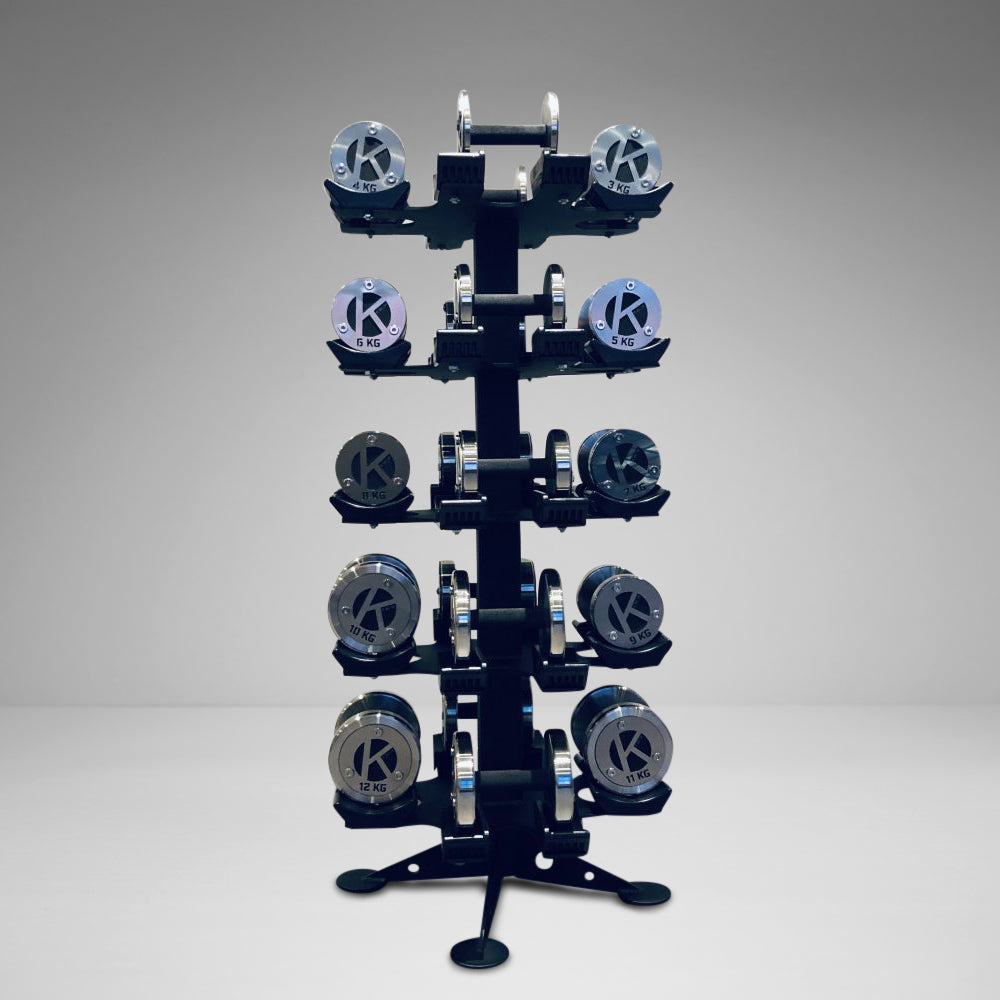 Watson Revolving Dumbbell Rack – Space-Saving 360° Dumbbell Storage